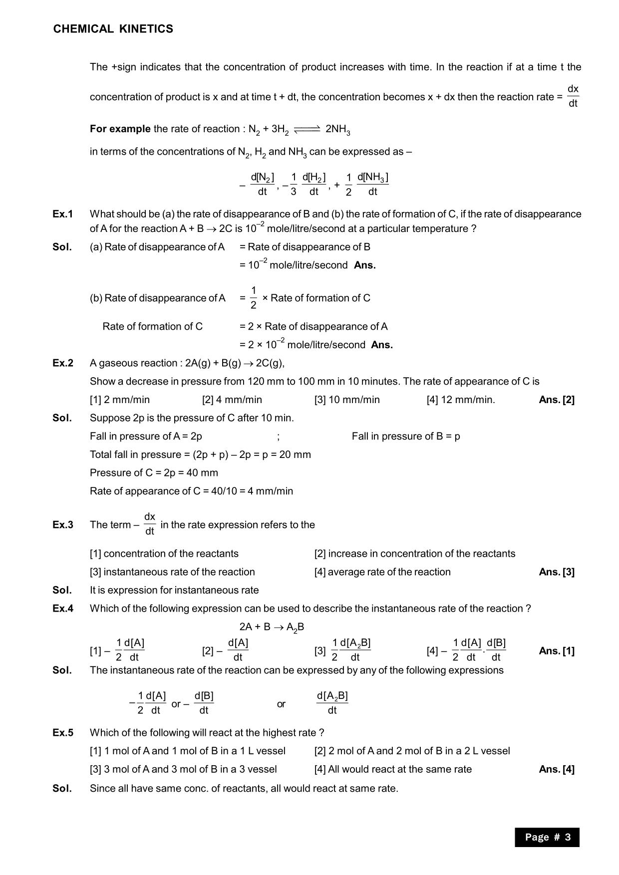 Chemical Kinetics Class 12 Notes IIT JEE NEET