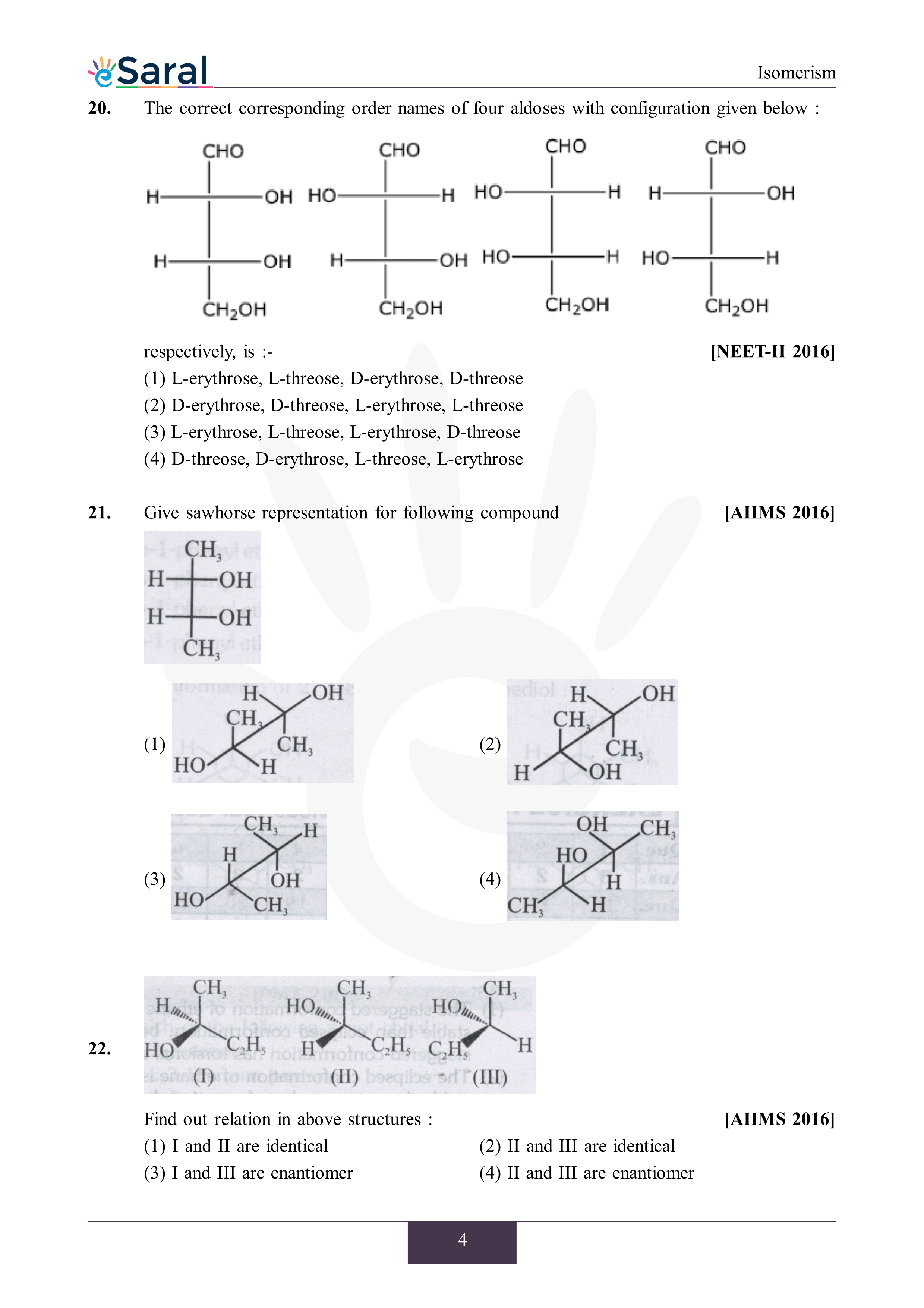 Isomerism NEET Previous Year Questions With Complete Solutions Isomerism NEET Previous Year Questions With Complete Solutions