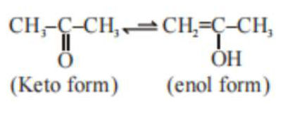 Assertion A: Enol form of acetone